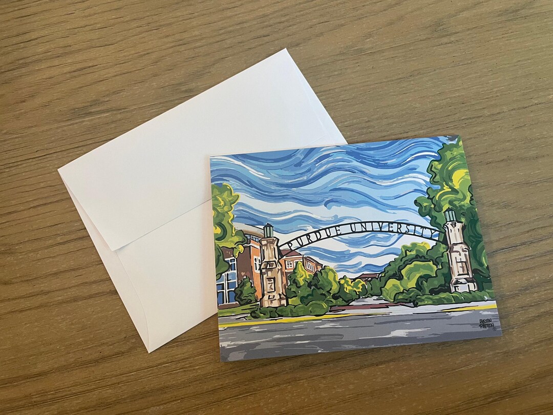 Purdue University Gateway to the Future Note Card Set of 6 by Justin ...