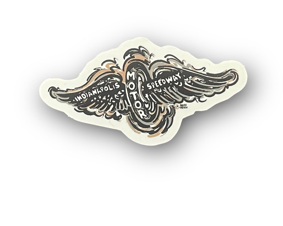 Indianapolis Motor Speedway Vintage Wing and Wheel Mini Vinyl Sticker ...