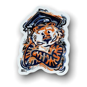 Auburn University Graduation Aubie Vinyl Sticker by Justin Patten - Etsy