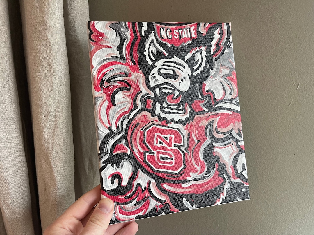 North Carolina State 8" X 10" Mascot Wrapped Canvas Print by Justin ...