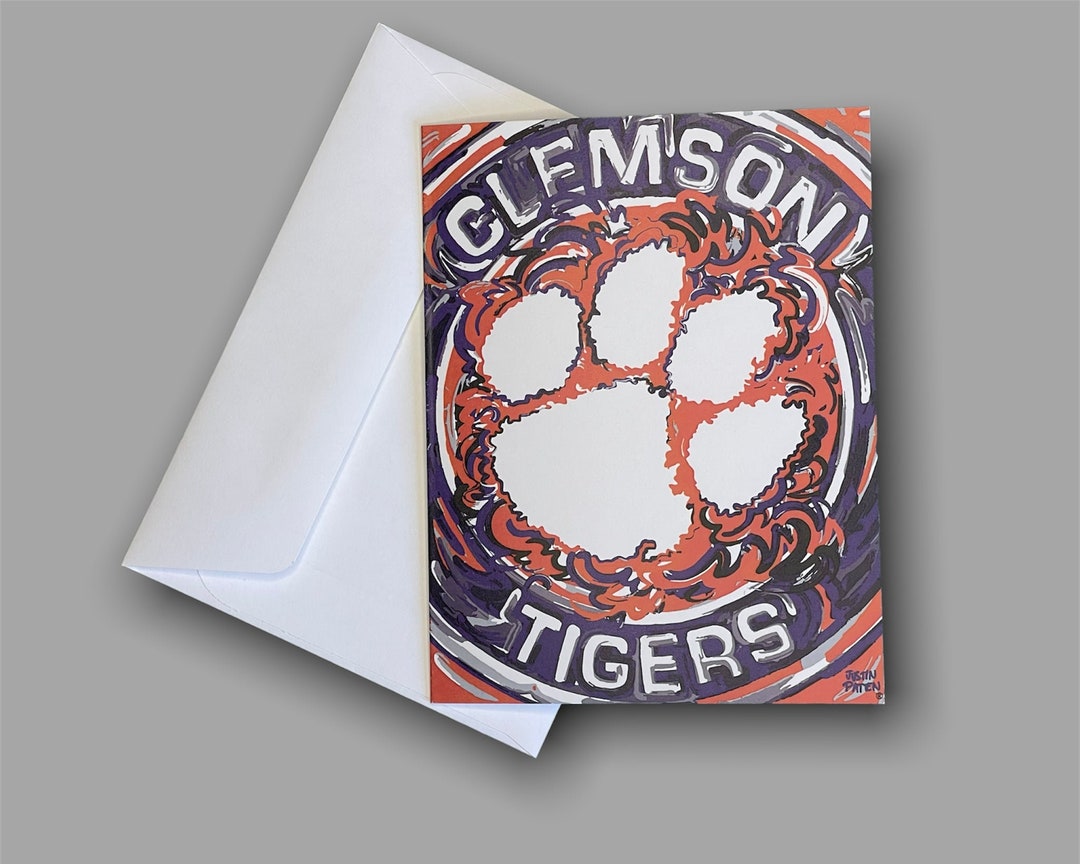 Clemson University Note Card Set of 6 by Justin Patten - Etsy