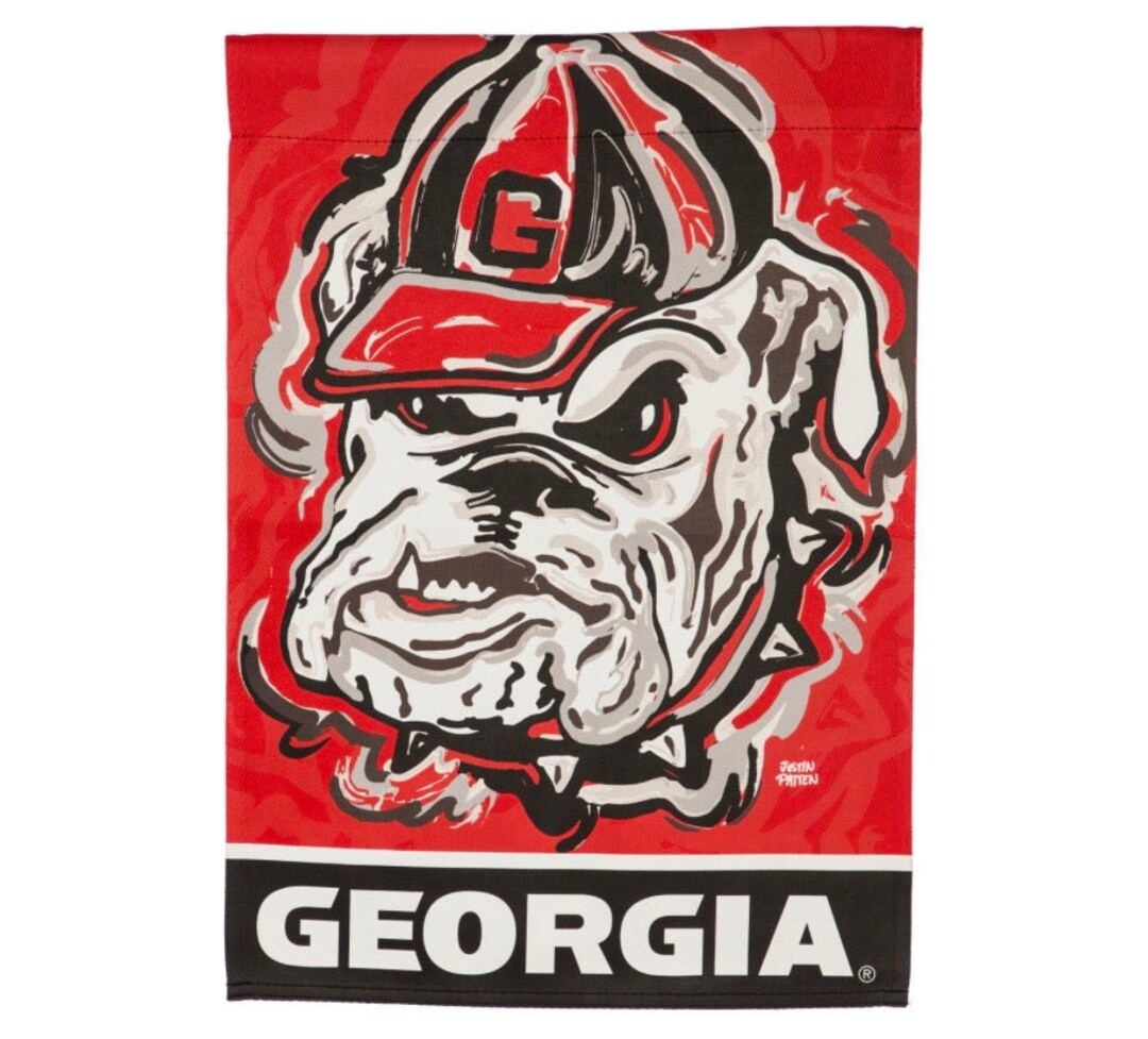 University of Georgia Mascot House Flag 29" X 42" by Justin Patten - Etsy