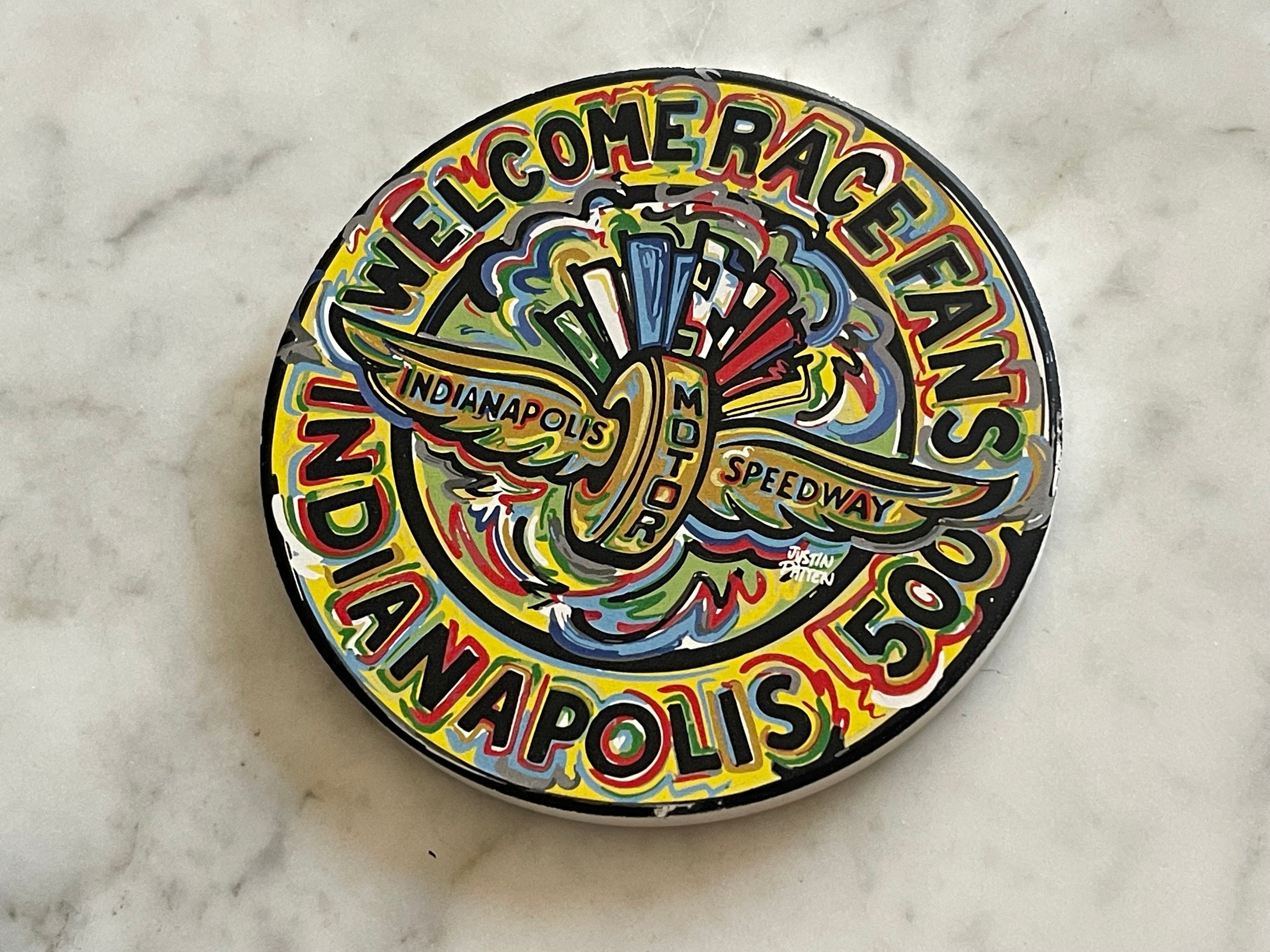 Indianapolis Motor Speedway Welcome Race Fans Stone Coaster by Justin ...