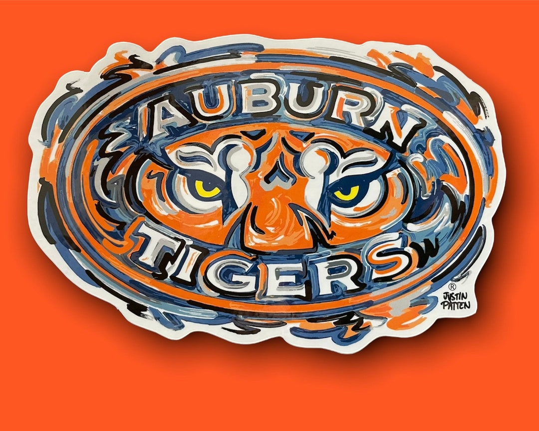 Sticker Auburn Storm Striker Art by Justin Patten Auburn University ...