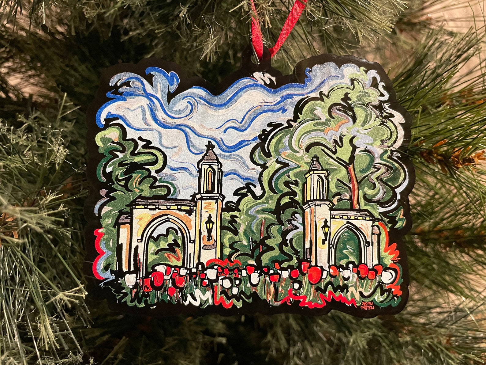 Indiana University Sample Gates Ornament by Justin Patten - Etsy