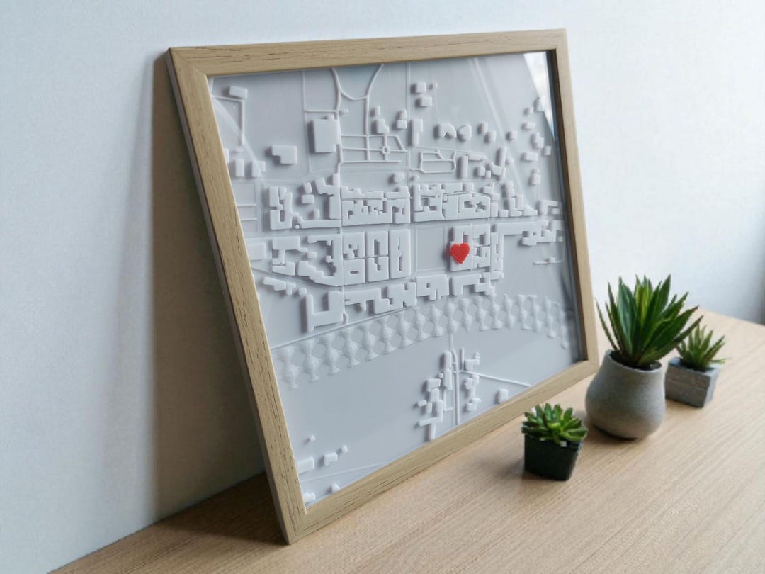 Personalized Map of the Place Where We Met, Where It All Began, GPS ...