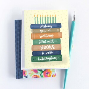 Book Lover Birthday Card Funny Bibliophile Greeting Card - Etsy
