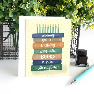 Book Lover Birthday Card Funny Bibliophile Greeting Card - Etsy