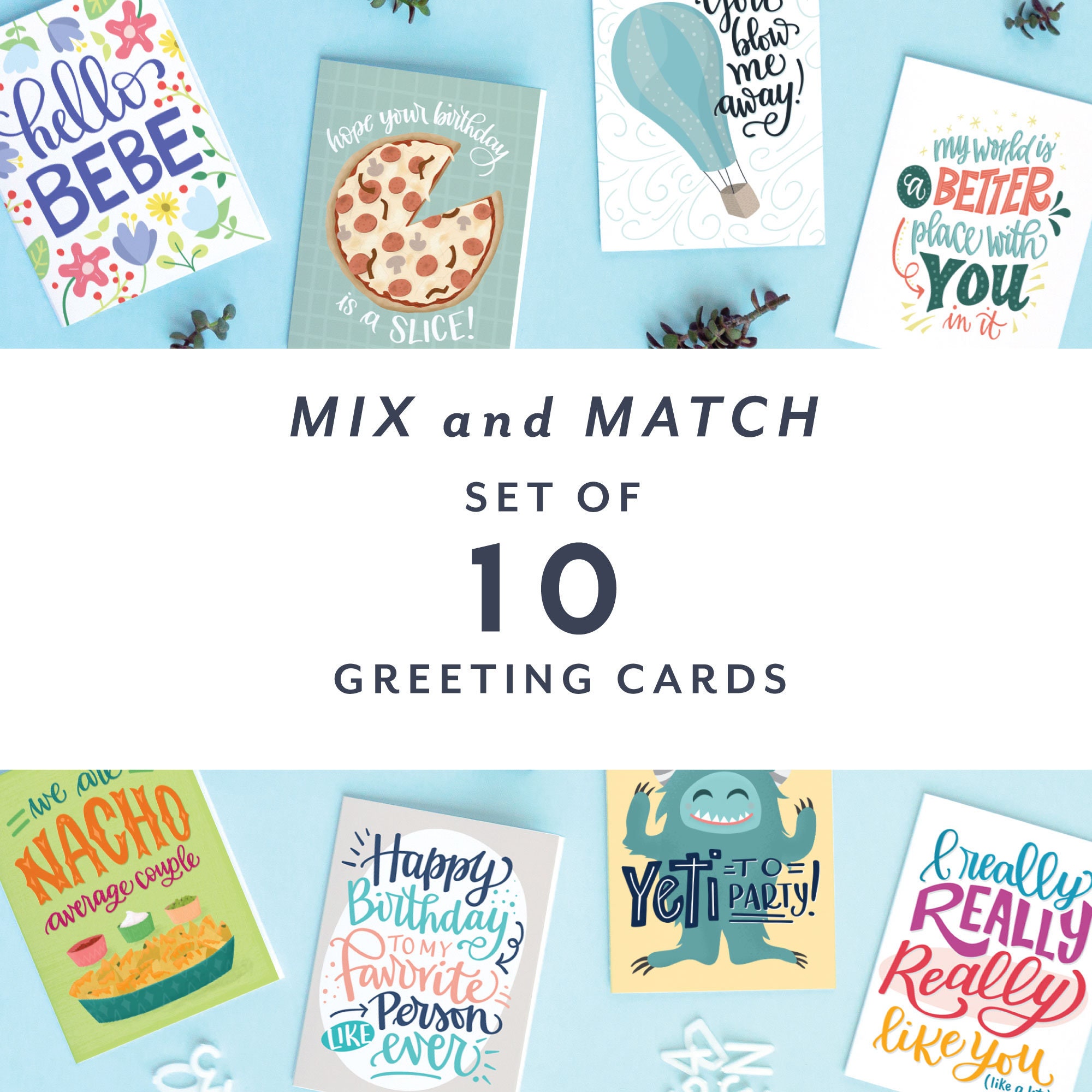 Mix and Match Greeting Card Set Assorted Boxed Cards All | Etsy