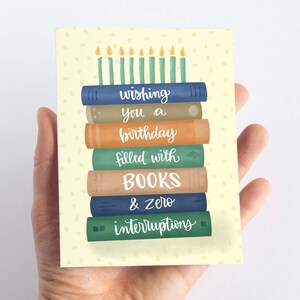 Book Lover Birthday Card Funny Bibliophile Greeting Card - Etsy