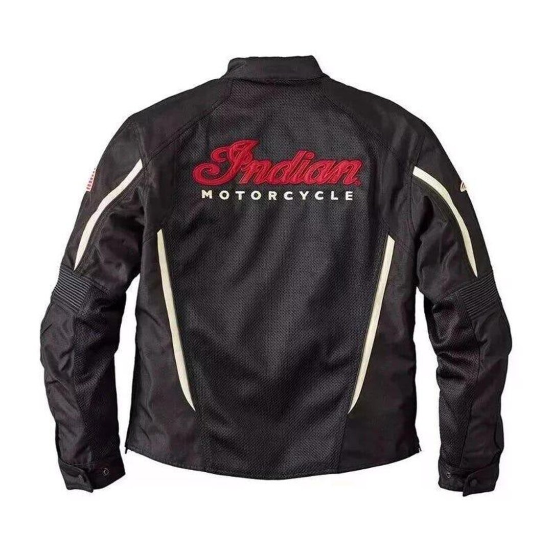 New Men's Indian Motorcycle Mesh Lightweight Riding Jacket - Genuine ...