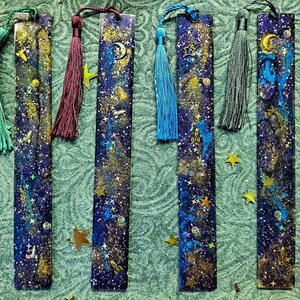 Galaxy Bookmarks | Outer Space Inspired Resin Bookmarks - Etsy
