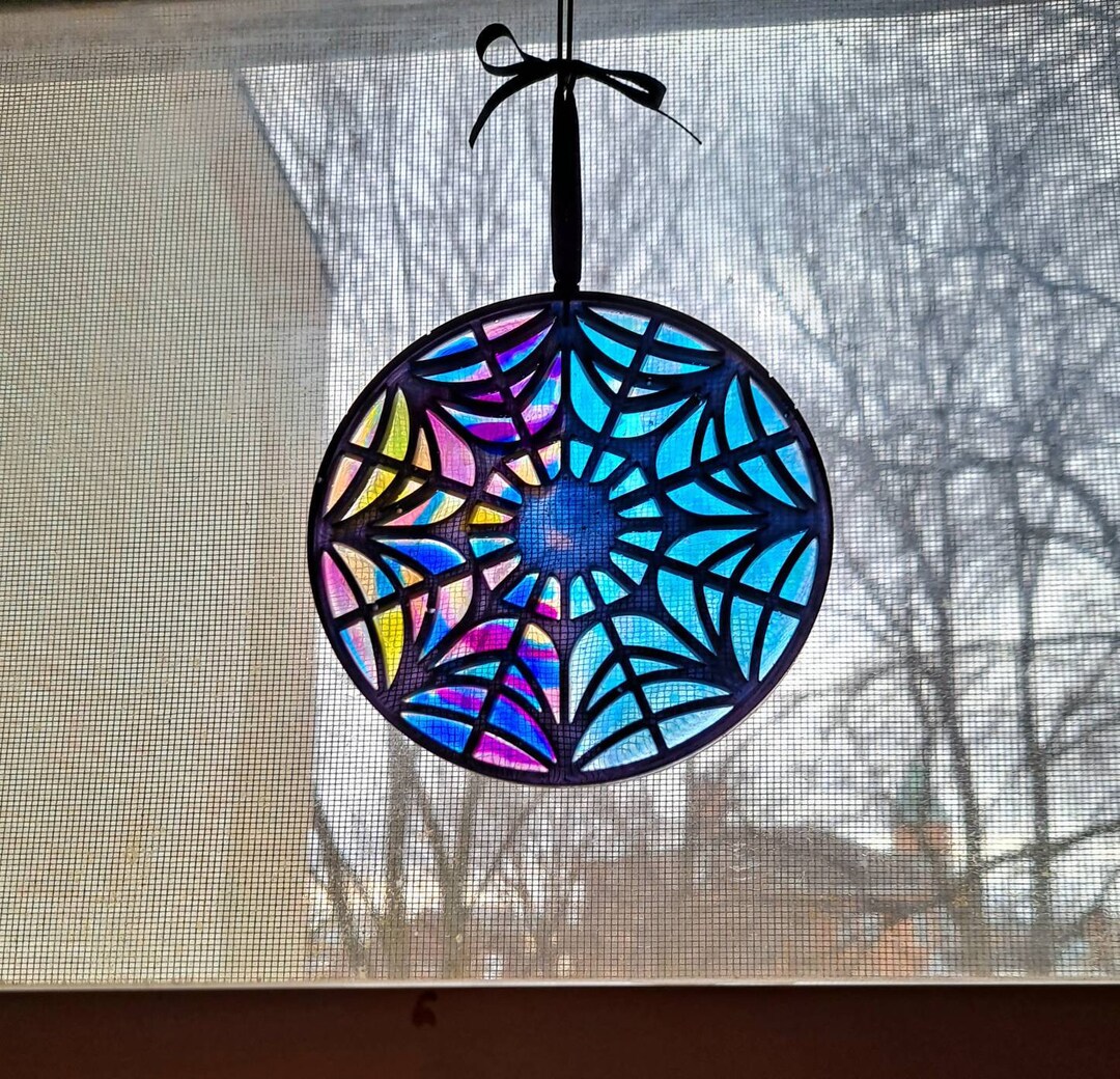 Nevermore Window Suncatcher | Stained Glass Resin Wall Hanging - Etsy
