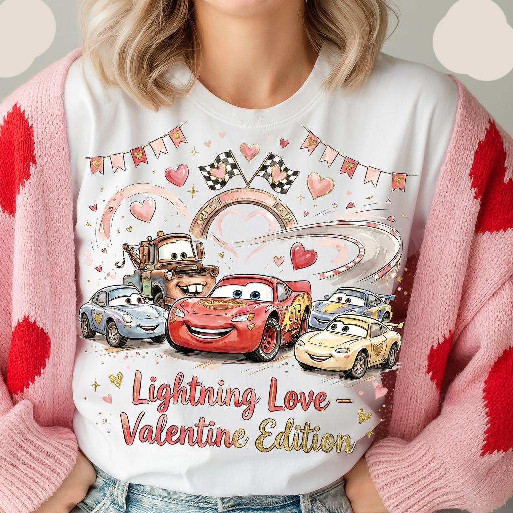 Valentine’s Day Cars PNG Lightning Mcqueen Love Design, Lightning Love ...