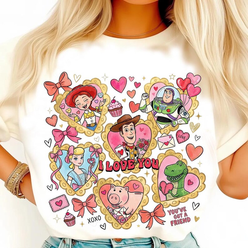 Valentine Toy Story Disney PNG Hand Drawn Design With Retro Cartoon ...