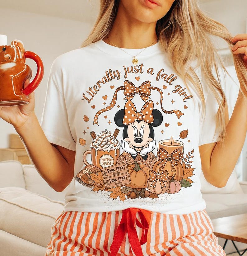 Minnie Mouse Fall PNG, Literally Just a Fall Girl, Cozy Pumpkin Spice ...