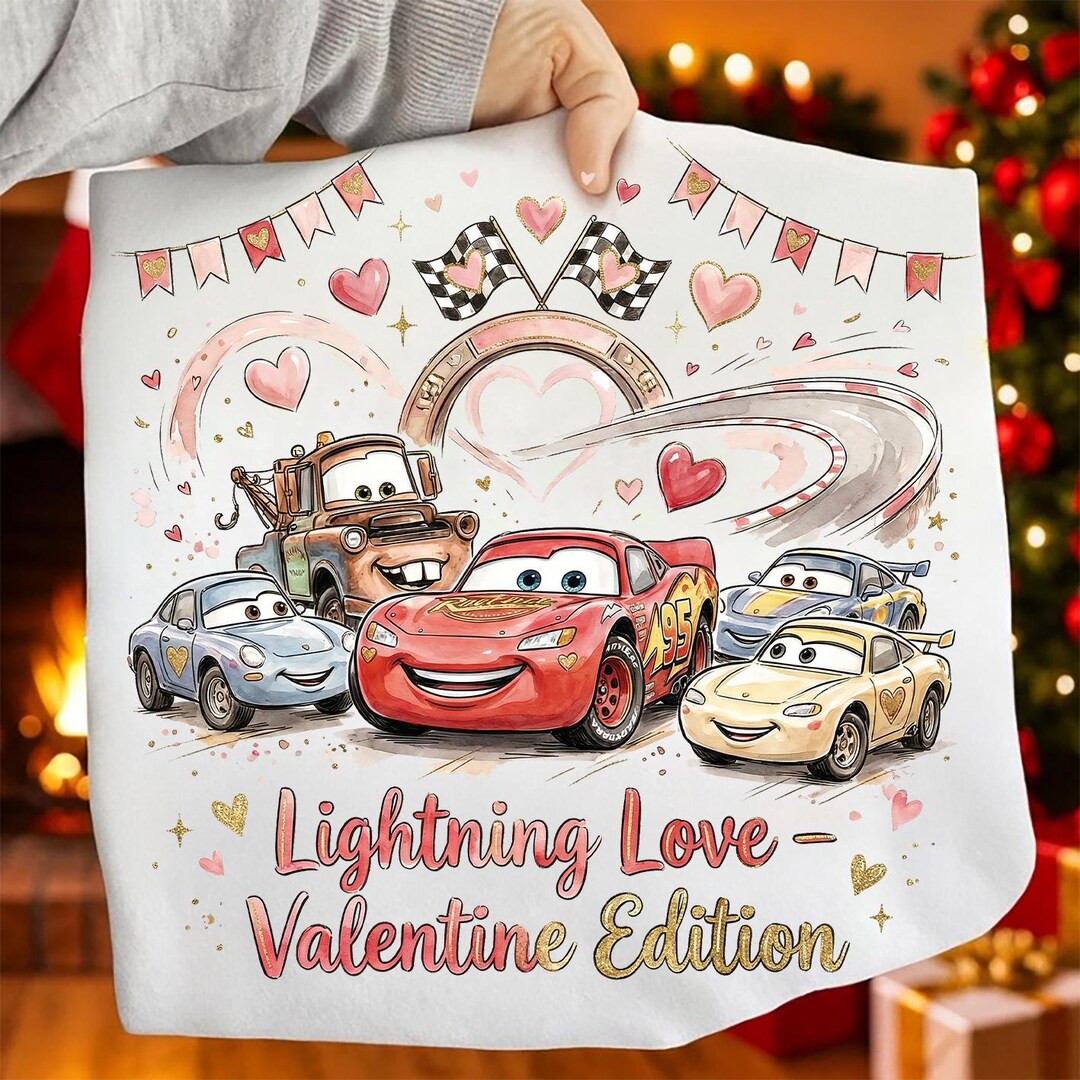 Valentine’s Day Cars PNG Lightning Mcqueen Love Design, Lightning Love ...