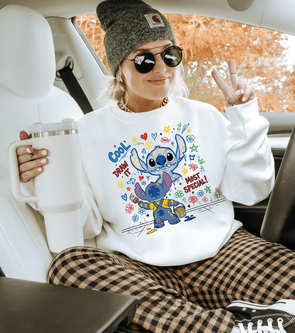 Retro Graffiti Stitch PNG, Street Art, Family Vacation (digital File ...