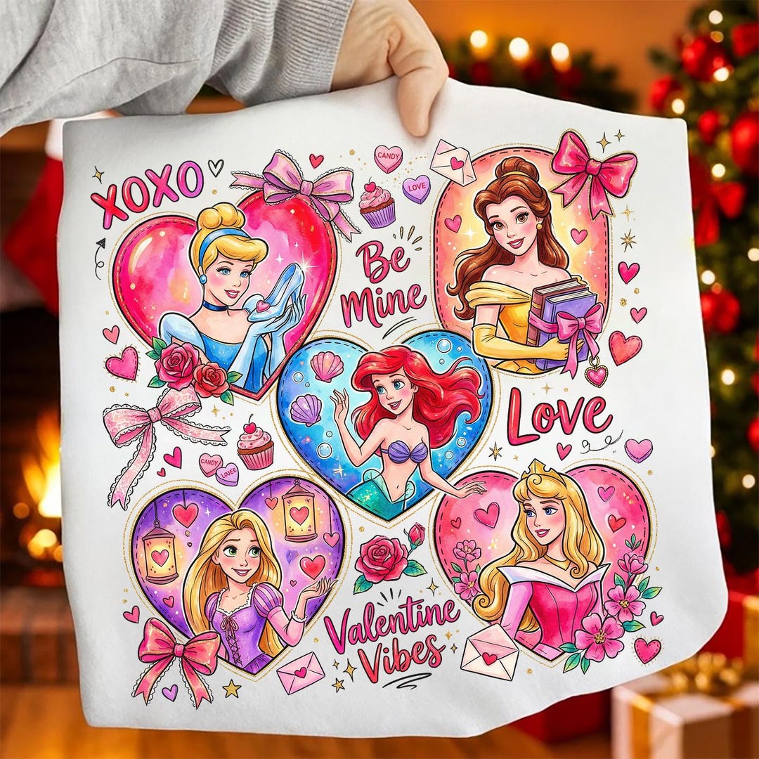 Disney Princess Valentine PNG, Retro Princess Love Clipart, Romantic ...