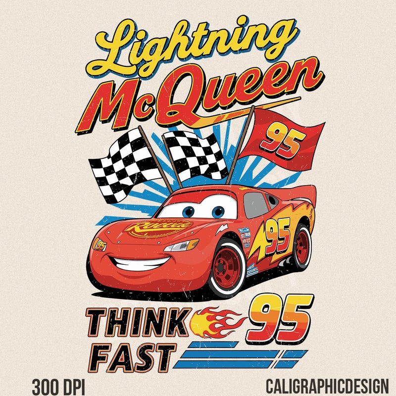 Lightning Mcqueen Pngs - Etsy
