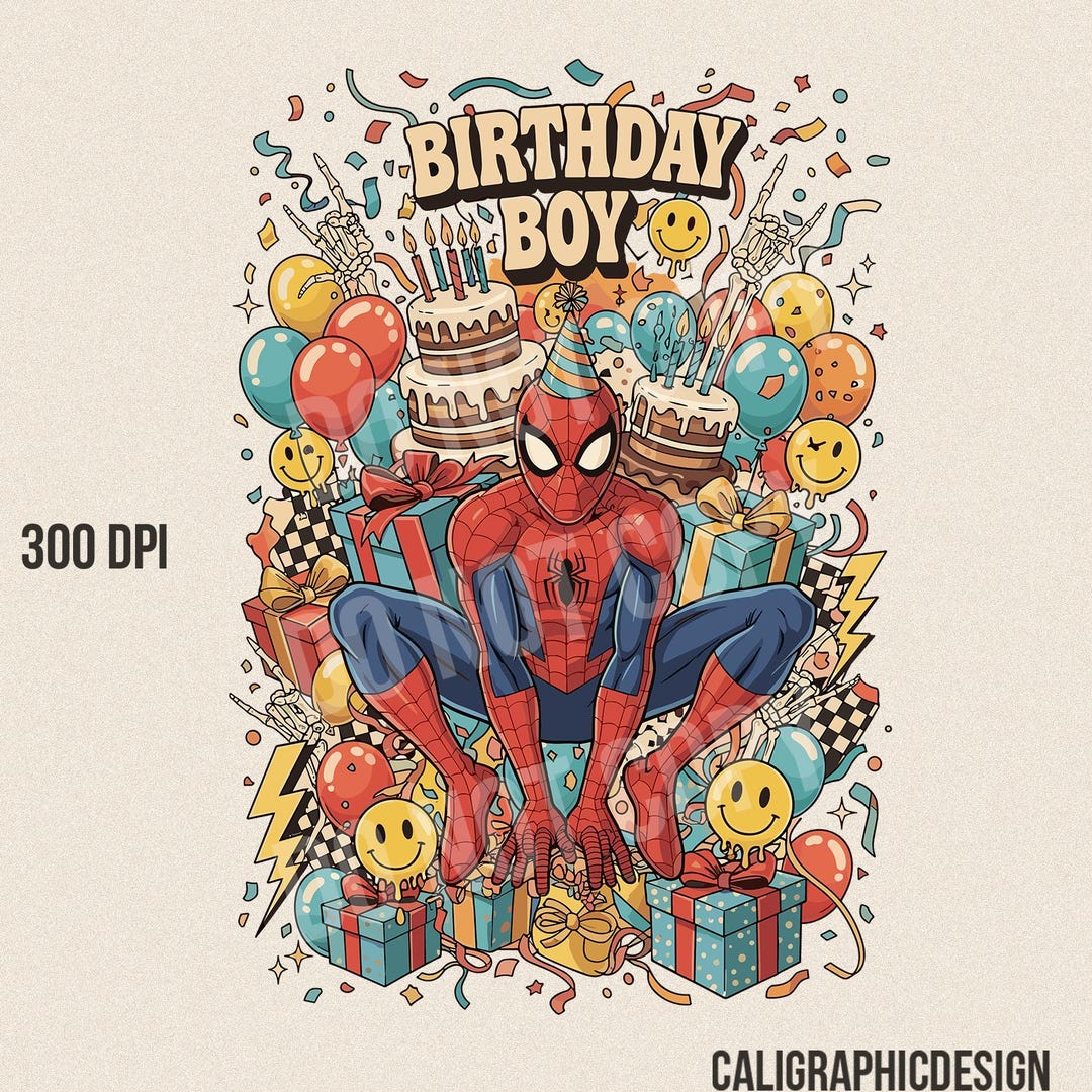Spider Birthday PNG, Magical Kingdom Design (digital Download) - Etsy