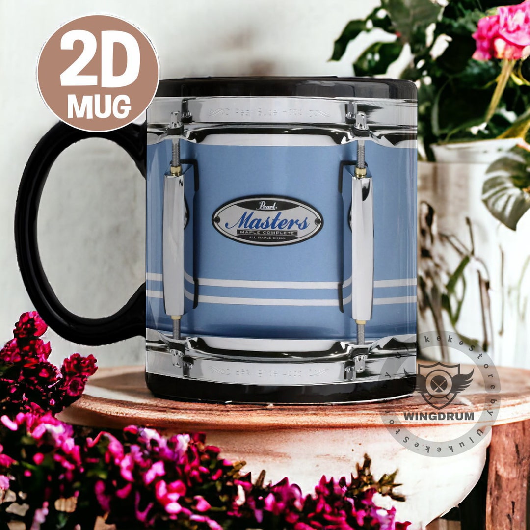 Pearl Masters Maple Complete Drum Mug, Personalized Drummer Tumbler ...