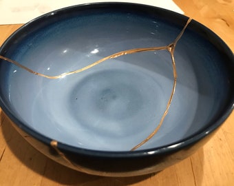 Kintsugi Large White Decorative Bowl 20 Plus Breaks - Etsy