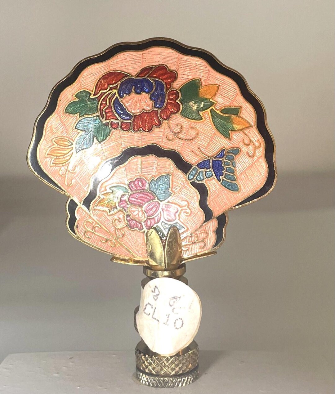 Enamel Finials Cloisonne Shells and Flowers Enamel Brass Lamp Shade ...