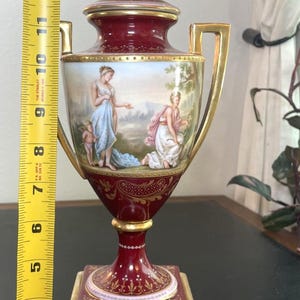 Antique Austrian Royal Vienna Porcelain Urn Hand Painted Scene Minerva ...