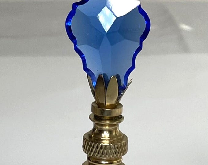 Crystal Finials Stunning Blue Crystal Lamp Finial - Etsy