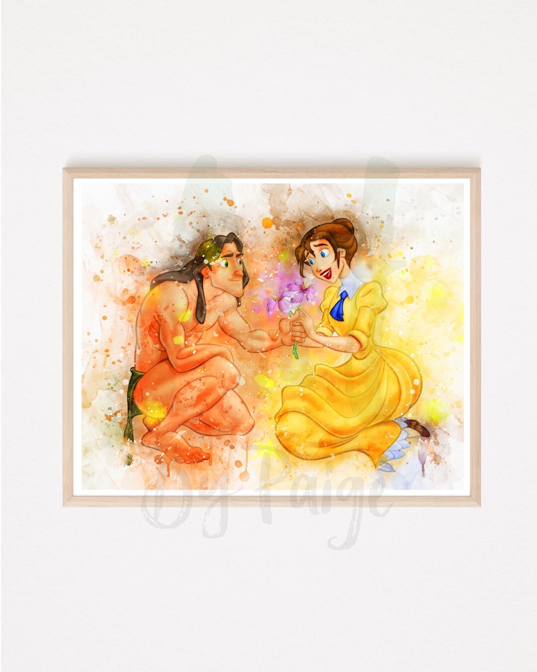 Tarzan and Jane Watercolour Art Prints - Etsy