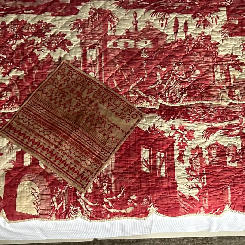 Red Toile Valance - Etsy