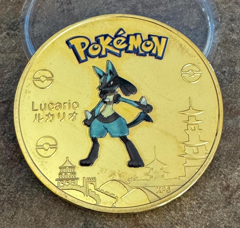 Exclusive Lucario Pokemon Coin - Rare, One of a Kind Collectible (in ...