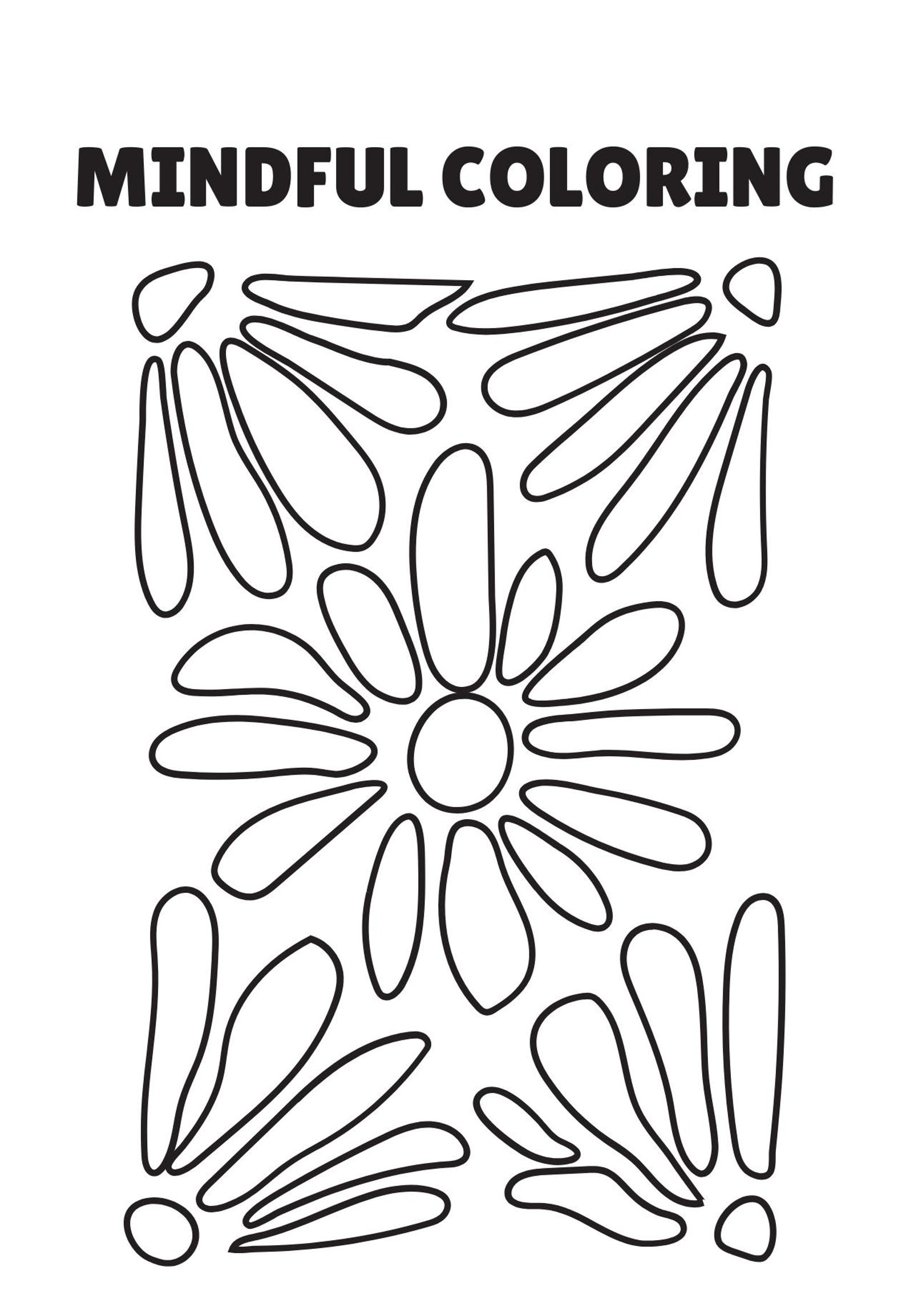 Mindful Coloring Pages – Printable Relaxation Activity for Kids ...