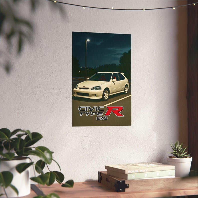 Civic Type R EK9 JDM Poster | Iconic Honda Hatchback Wall Art ...