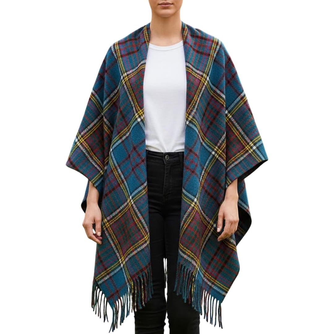 Scottish Tartan Wool Blanket Cape – Anderson Clan Plaid, Winter Wrap - Etsy