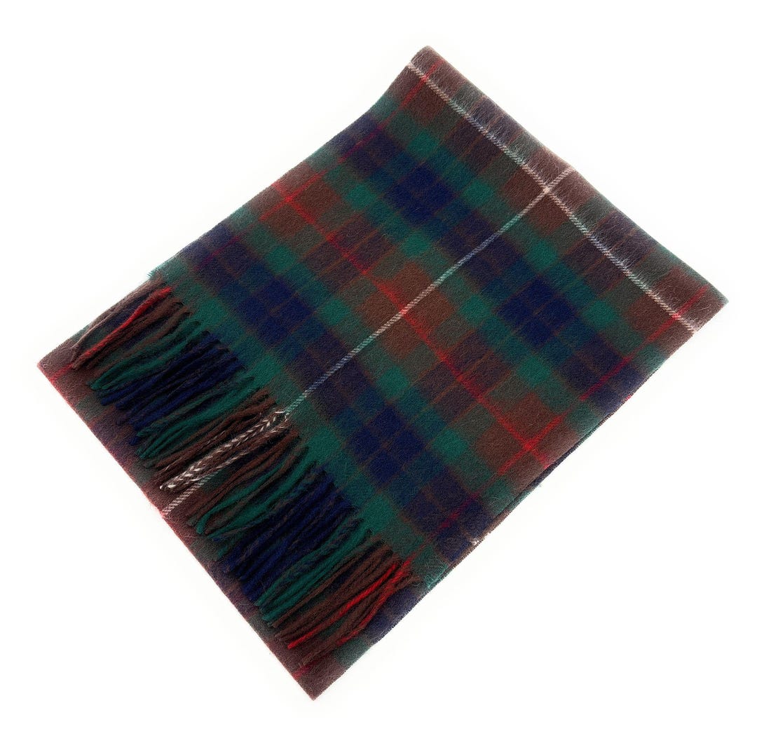 Lambswool Tartan Scarf: Fraser Hunting Plaid, Unisex Winter Wrap - Etsy