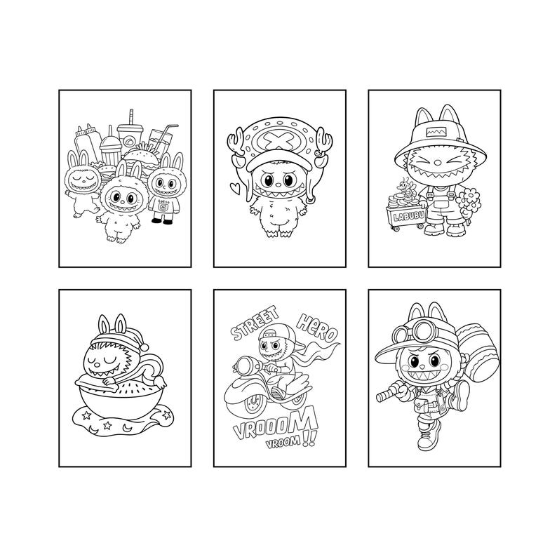 Labubu Coloring Pages, Cute Labubu Printable Sheets, Fun Art for Kids ...