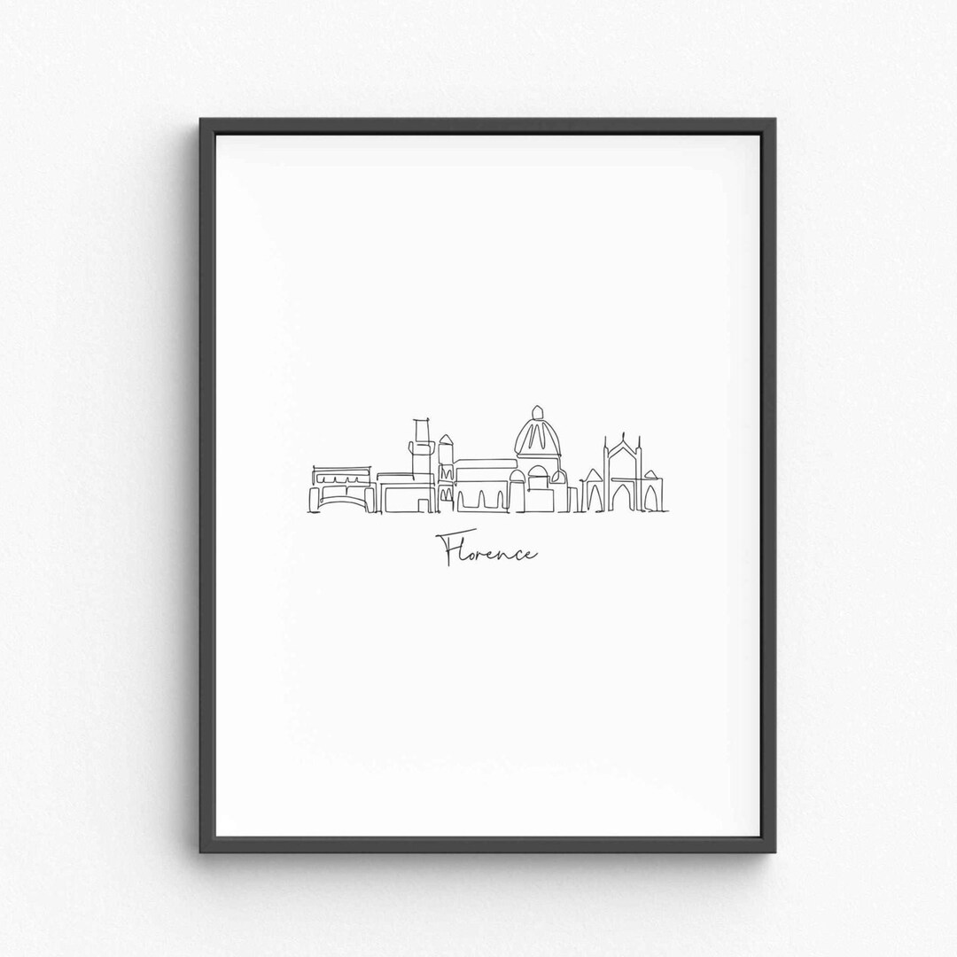 Florence Line Art, Minimalist Florence City Print, Italy Travel Poster ...