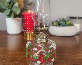 Antique Miniature EAPG Glass Oil Lamp / Victorian Mini Oil Lamp ...