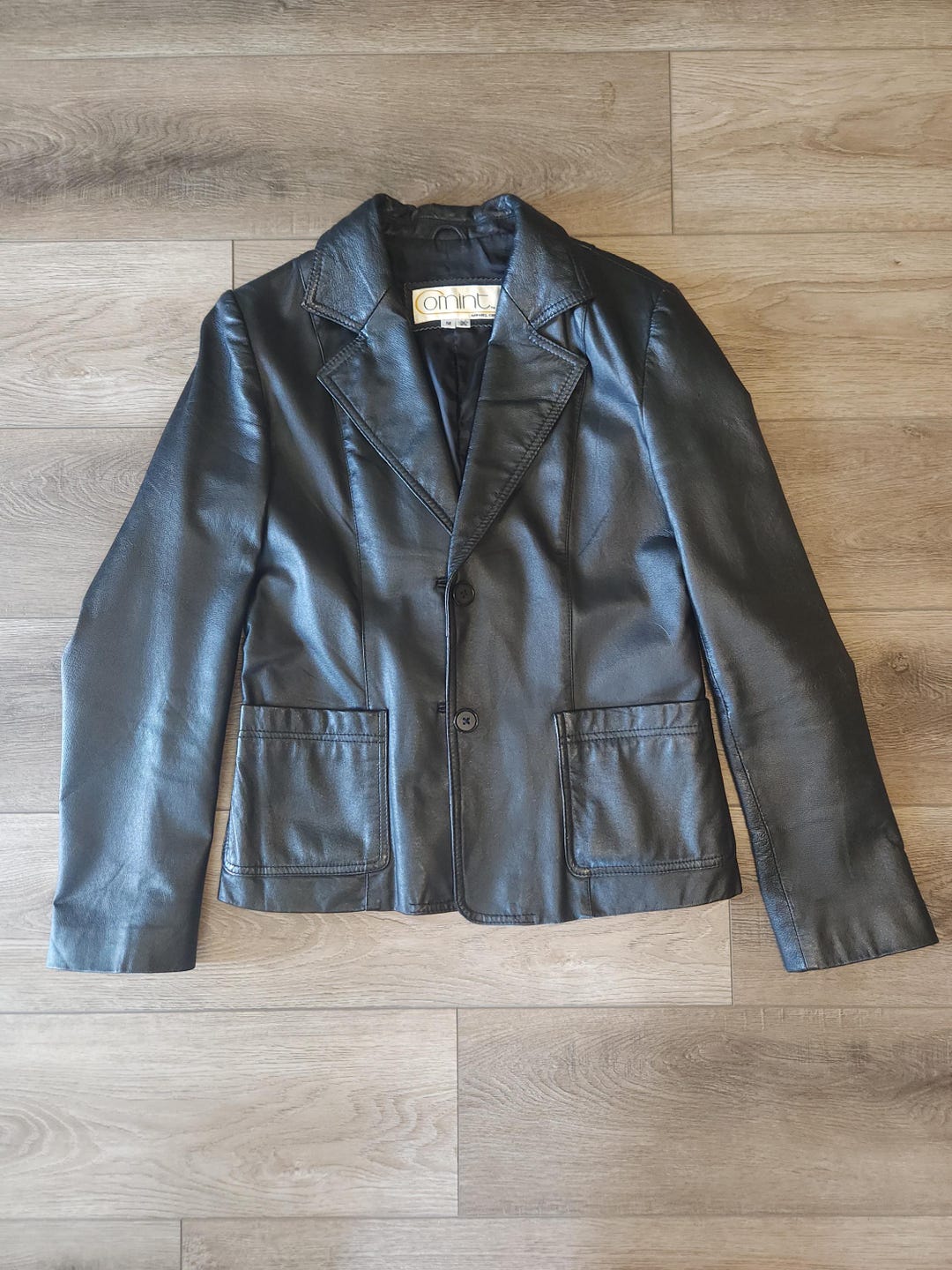 Comint Real Leather Jacket 1990's - Etsy