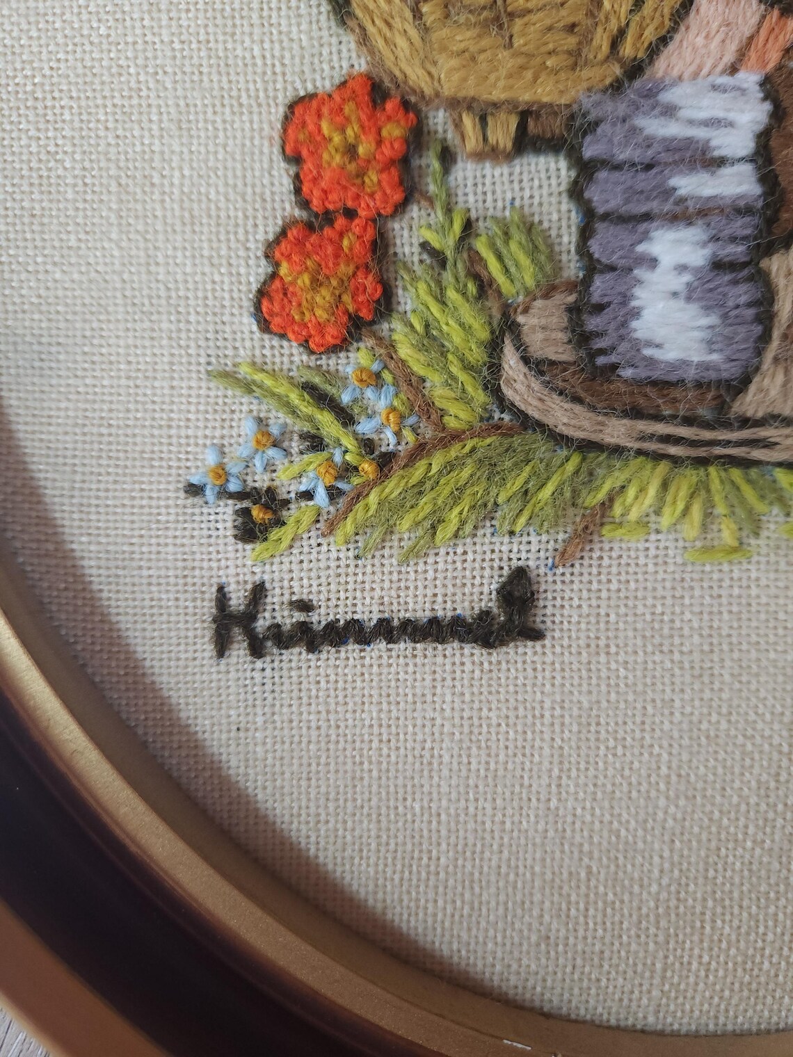 Vintage Hummel Crewel Embroidery Art - Etsy