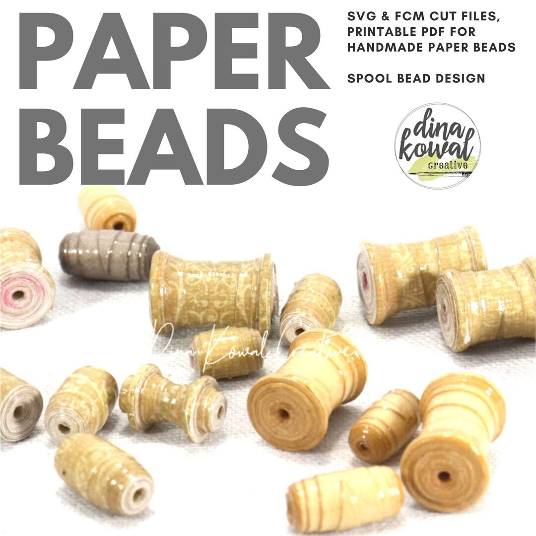 Paper Bead Cut File Template - Svg Fcm Pdf - Spool Bead 3 Sizes - Etsy