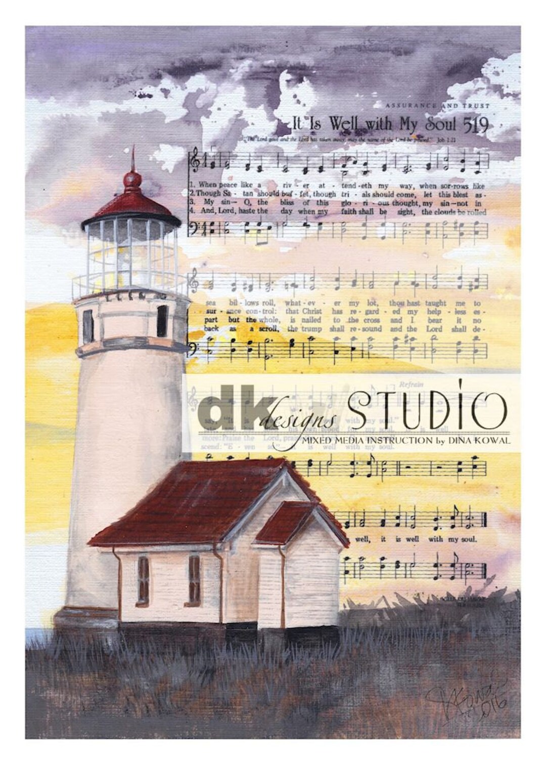 It is Well - Lighthouse Print - Hymn - Comfort and Sympathy - Etsy
