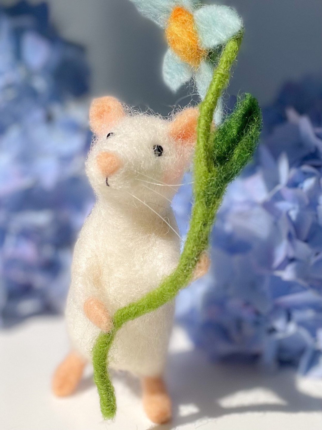 Felted Animal Sculpture - Needle Felted Mouse , Soft Sculpture , Felt ...