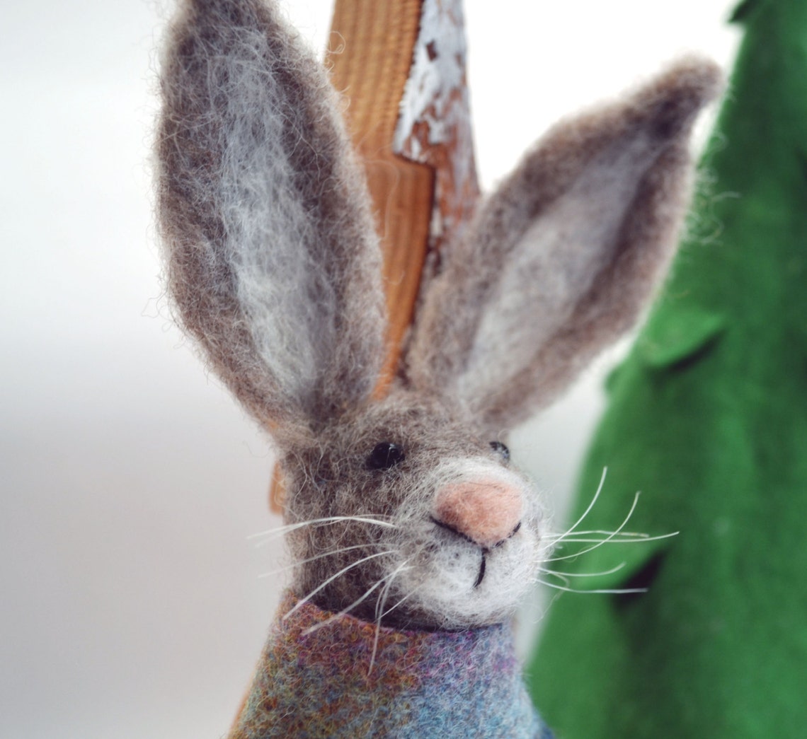 Needle Felted Hare Scottish Gift Felted Hare Hare - Etsy