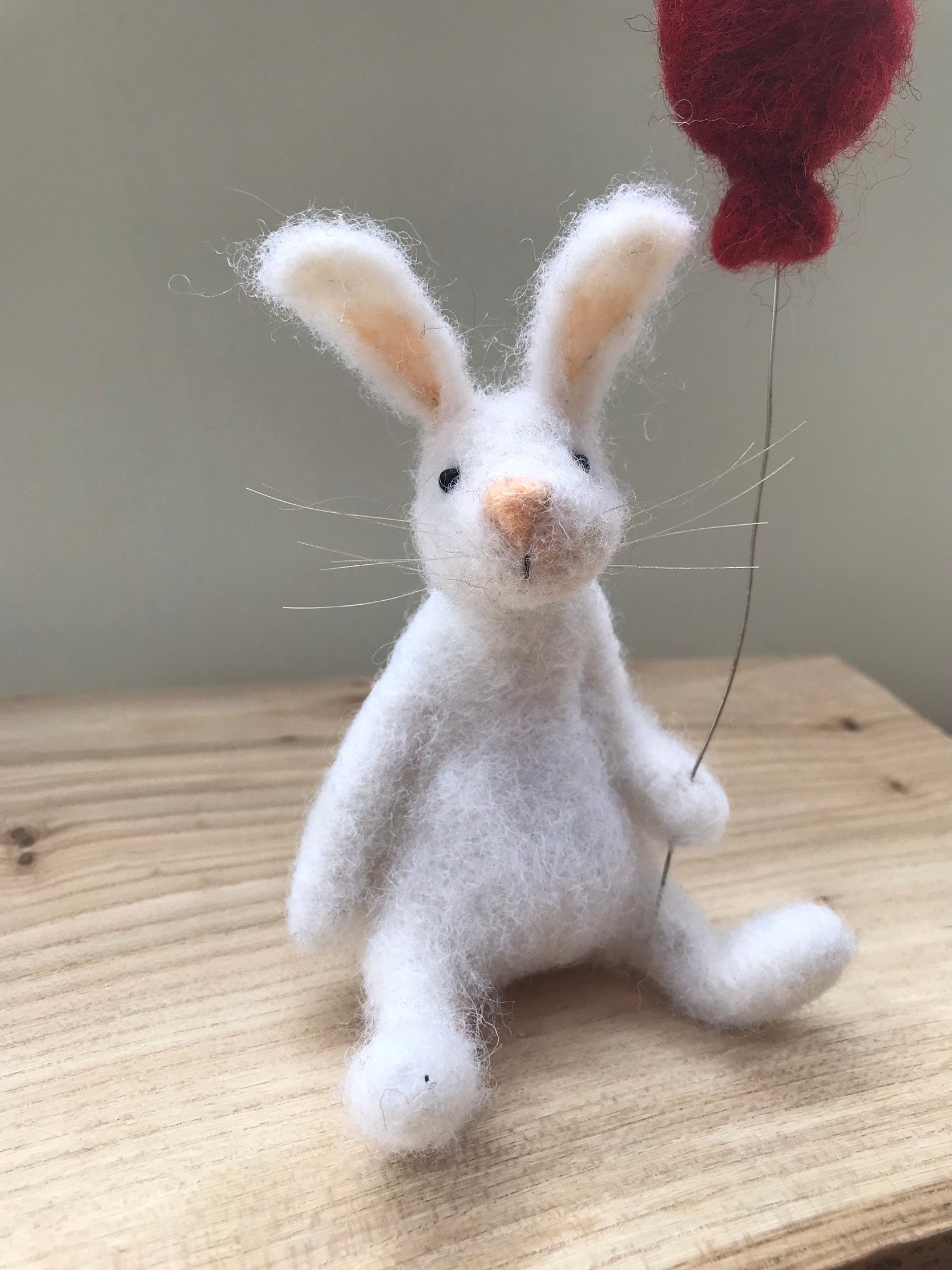 Needle Felted Animal Needle Felted Rabbit Easter Spring | Etsy