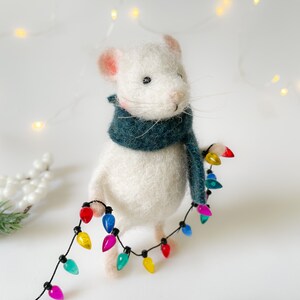 Festive Needle Felted Christmas Mouse - Gifts, Adorable Holiday Decor ...