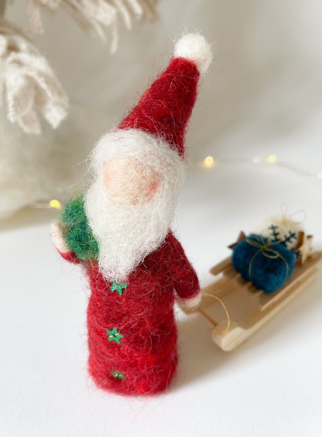 Christmas Father , Christmas Decoration , Wool Needle Felt Miniature ...