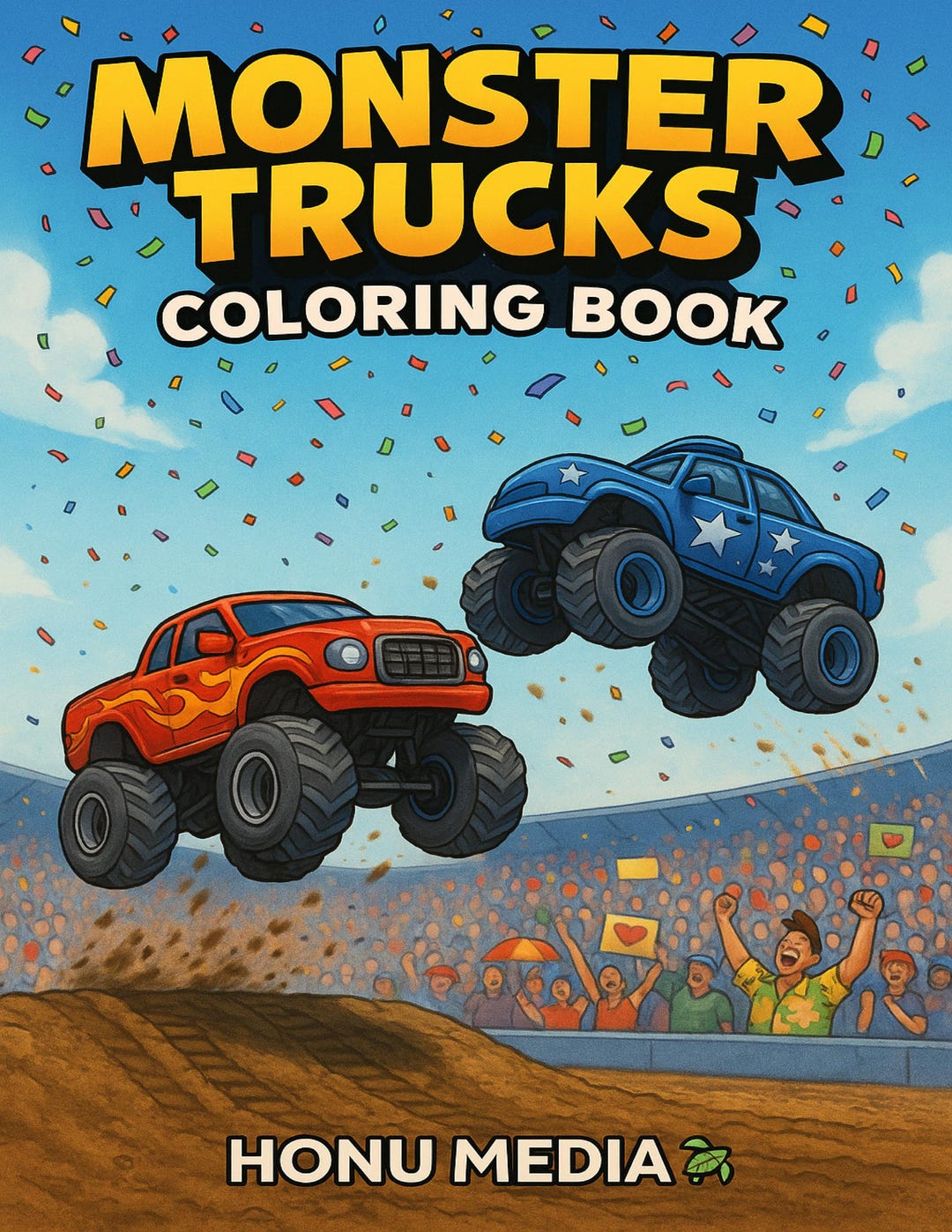 Printable Monster Truck Coloring Book for Kids= Fun Digital Download ...
